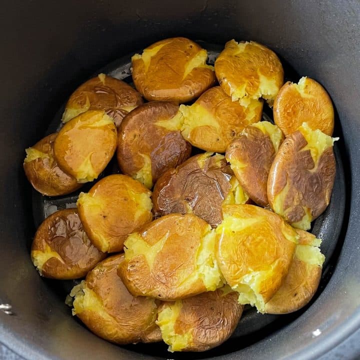 Crispy Air Fryer Smashed Potatoes - Two Cloves Kitchen