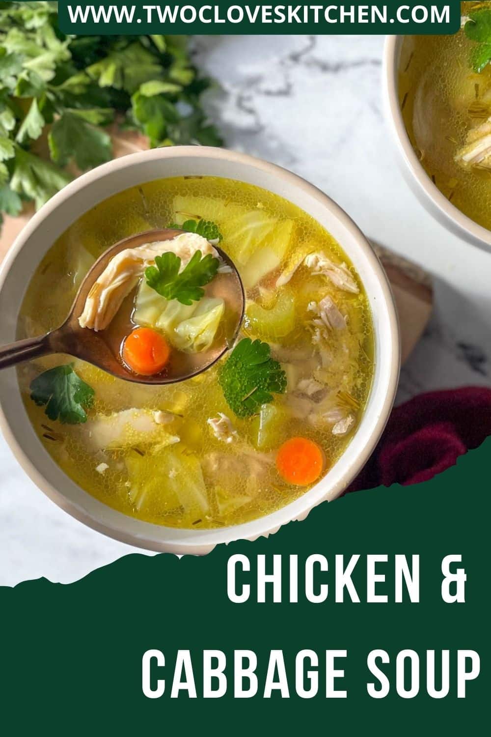 Chicken and Cabbage Soup with Ginger - Two Cloves Kitchen