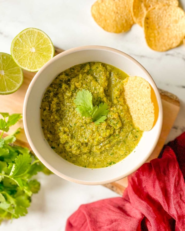 Spicy Serrano Salsa Recipe with Lime - Two Cloves Kitchen