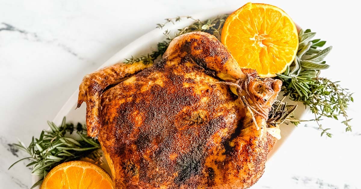 Christmas Roast Chicken with Orange Butter - Two Cloves Kitchen