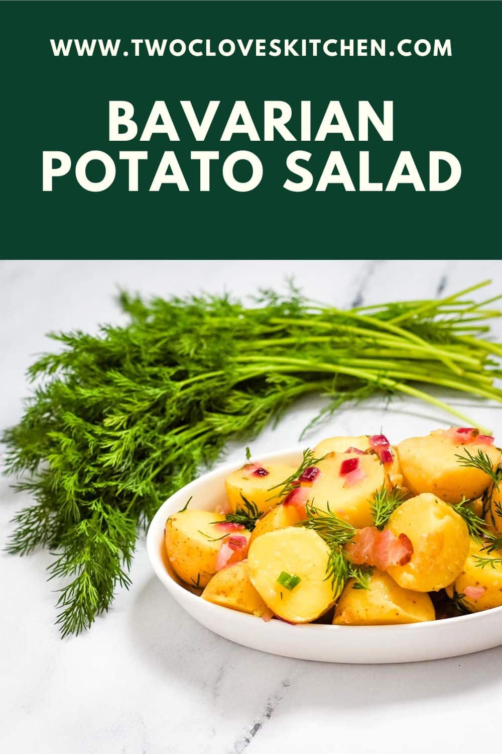 Authentic Bavarian Potato Salad with Bacon - Two Cloves Kitchen