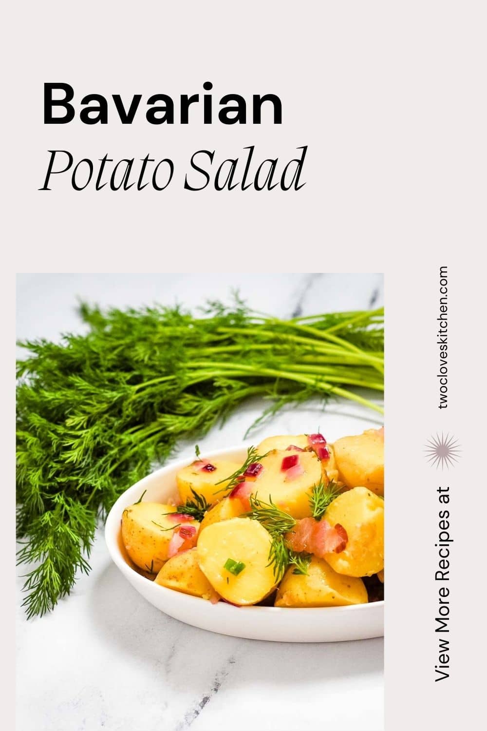 Authentic Bavarian Potato Salad with Bacon - Two Cloves Kitchen