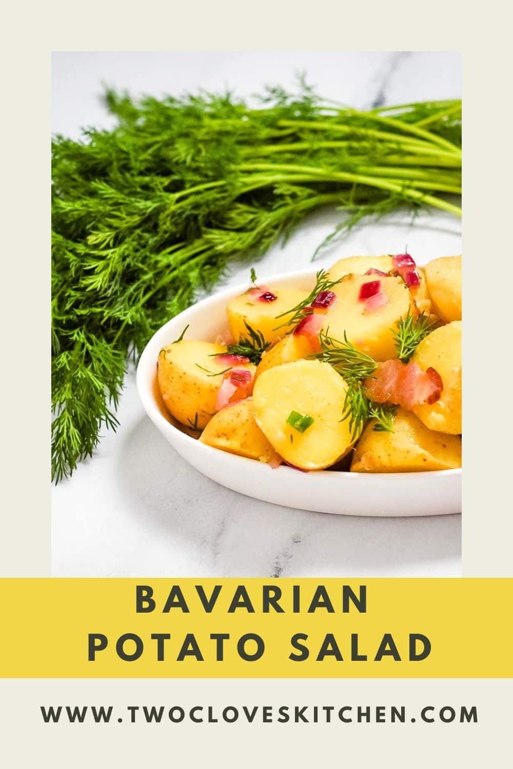 Authentic Bavarian Potato Salad with Bacon - Two Cloves Kitchen