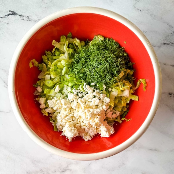 Prasini Salad (Greek Green Salad) - Two Cloves Kitchen