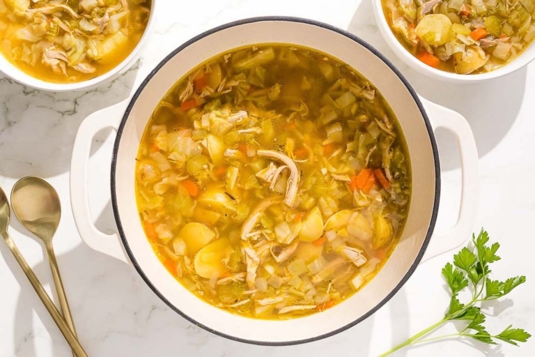 Chicken and Cabbage Soup with Ginger - Two Cloves Kitchen