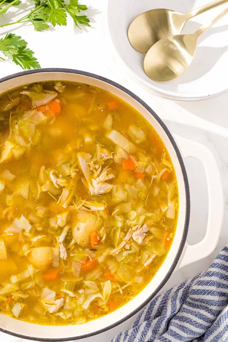 Chicken and Cabbage Soup with Ginger - Two Cloves Kitchen
