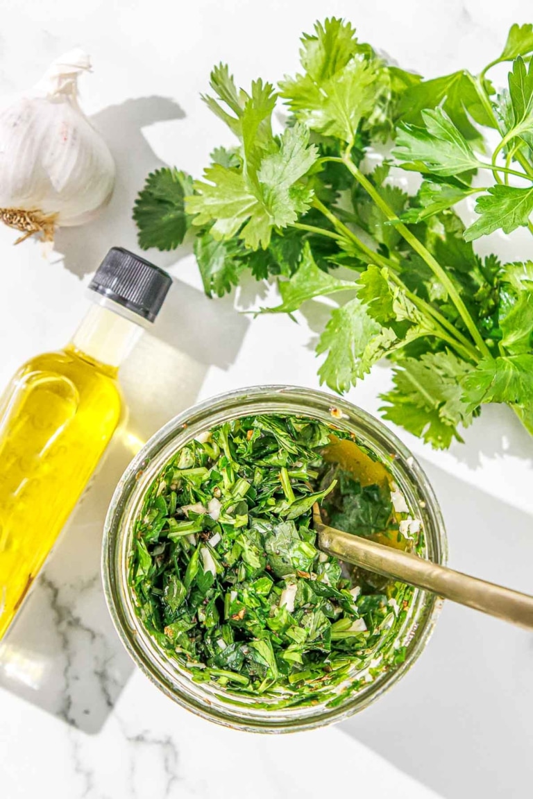 Cilantro Chimichurri Sauce Recipe - Two Cloves Kitchen