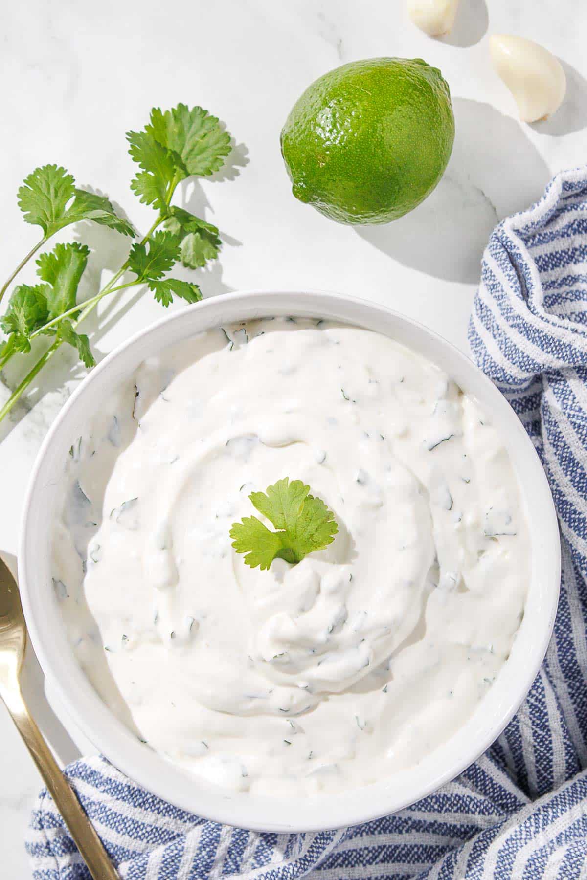 Cilantro Lime Crema - Two Cloves Kitchen
