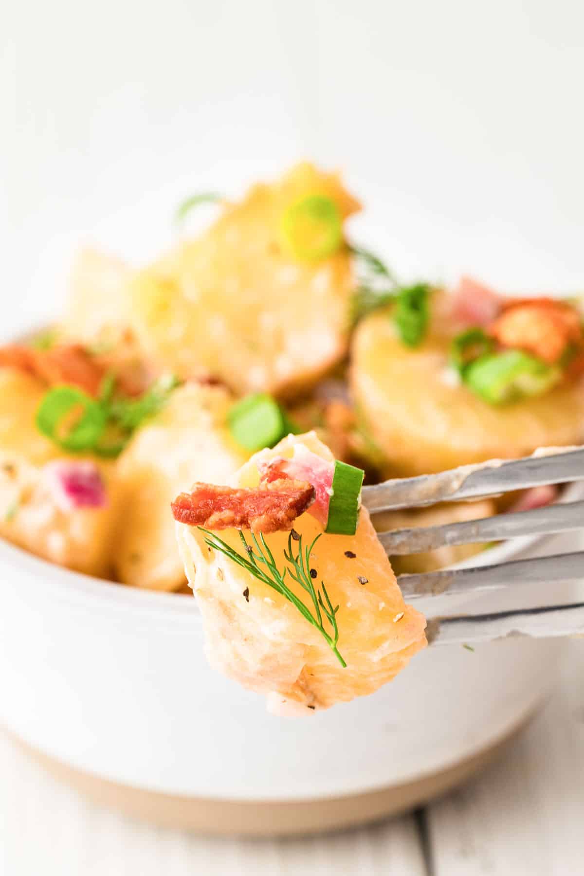 Authentic Bavarian Potato Salad with Bacon - Two Cloves Kitchen