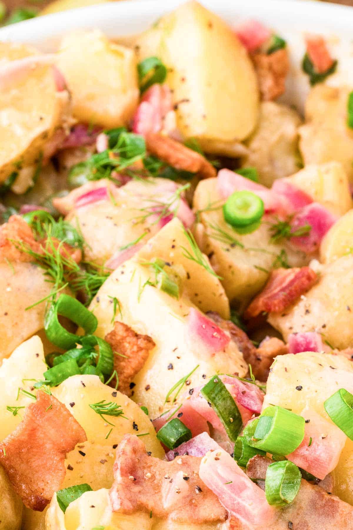 Authentic Bavarian Potato Salad with Bacon - Two Cloves Kitchen